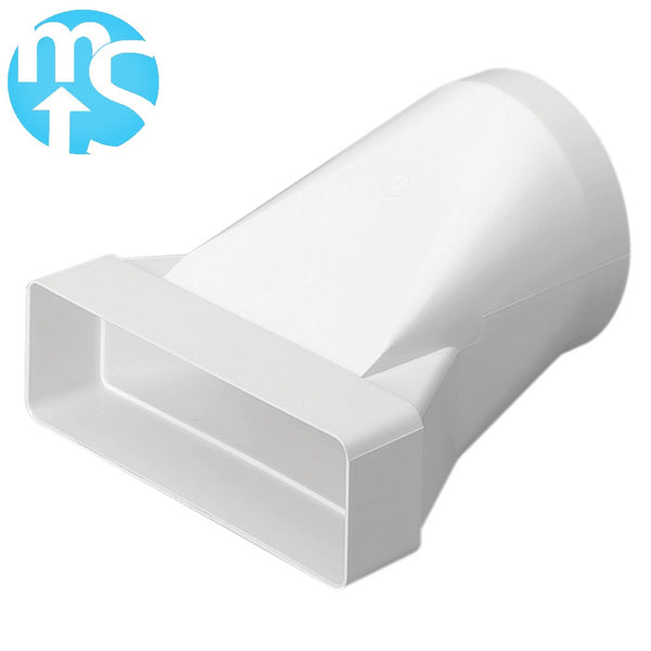 204mm x 60mm Ducting Flat to Round (125mm) Adapter – Mouldstop Ltd