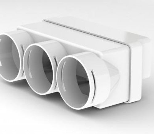 Domus Adapt In-Line Adapter with 3xØ75mm Radial Sockets 220mm x 90mm ...