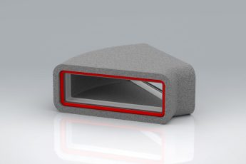 Thermal 220mm x 90mm Rectangular Horizontal 45° Bend (Box of 6 ...