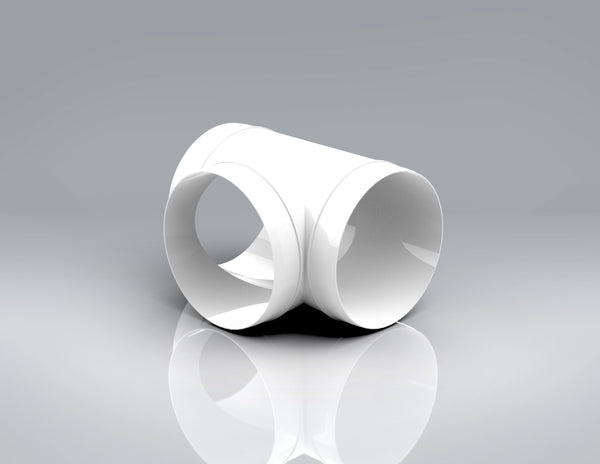 150mm Rigid Plastic Equal T Piece – Mouldstop Ltd