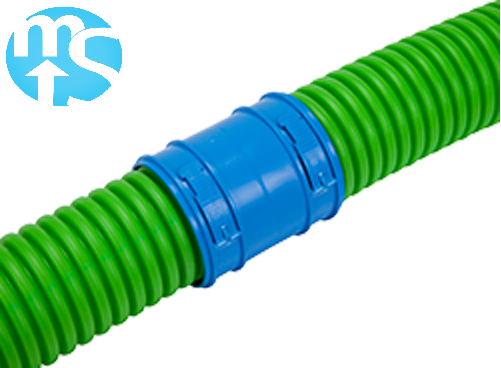 75mm Ø Round Radial Connector with locking clips & two sealing rings ...